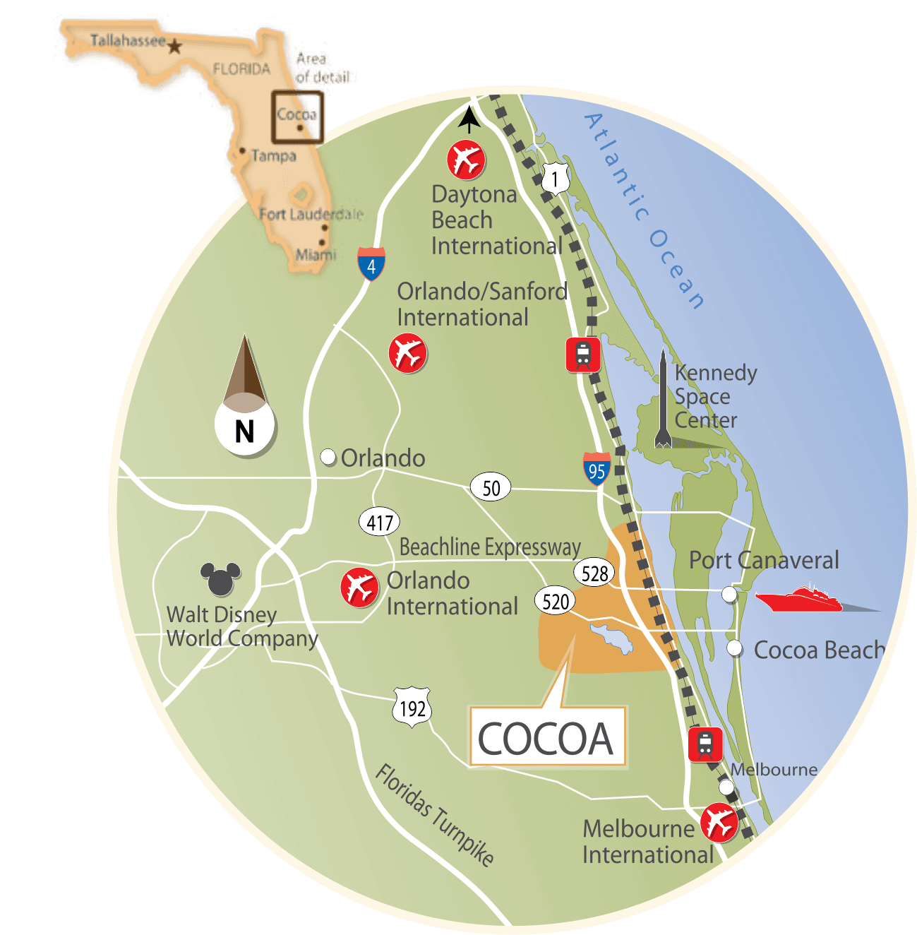 Noble Cocoa Beach Florida Map